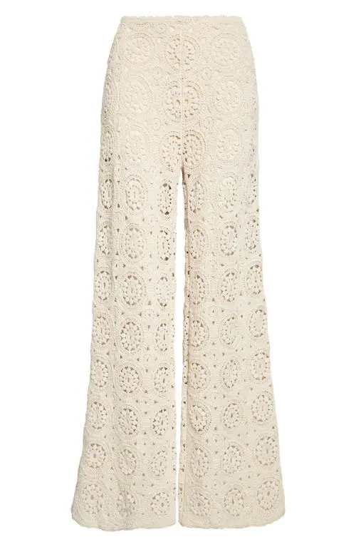 FRAME Crochet Wide-leg Pants
