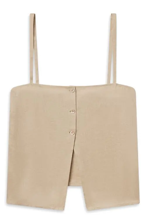 FRAME The Linen Button Camisole - Flax