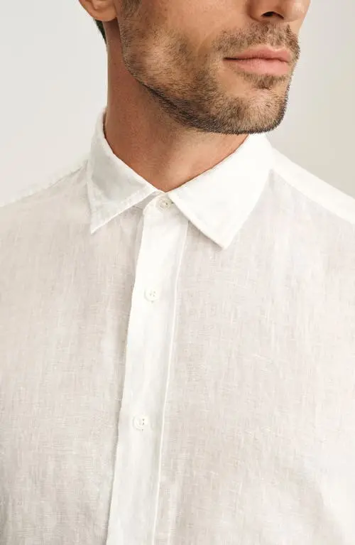 34 Heritage Linen Button-up Shirt - White