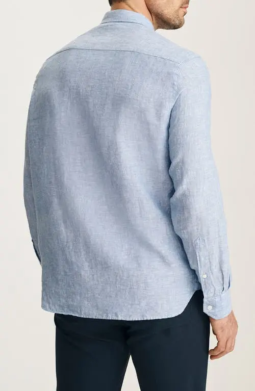 34 Heritage Linen Button-up Shirt - Dark Blue