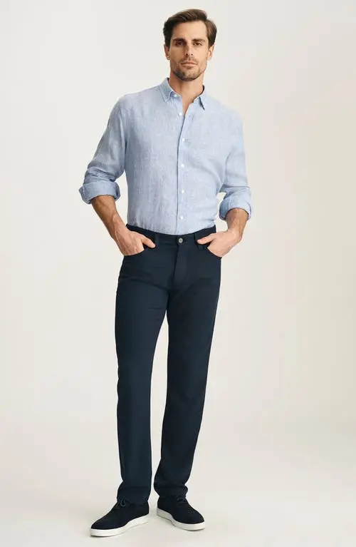 34 Heritage Linen Button-up Shirt - Dark Blue