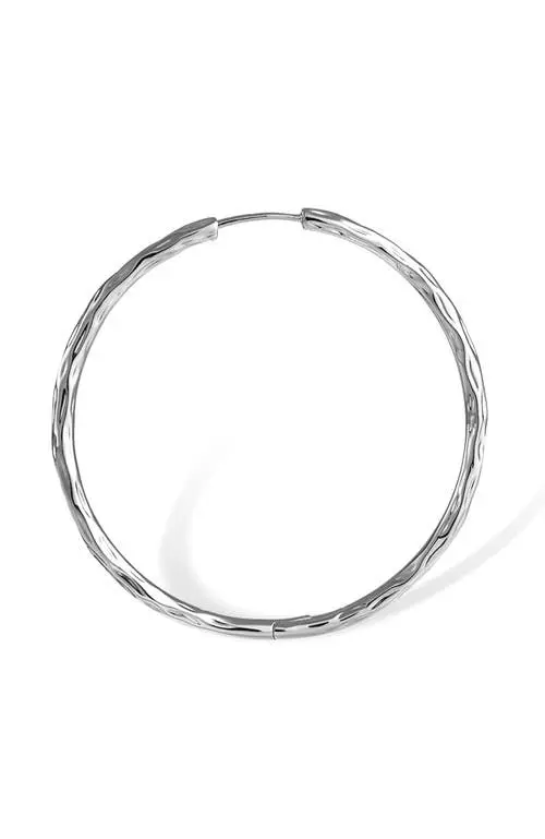 RETRO CHIC Grove Hoop Earrings - Silver