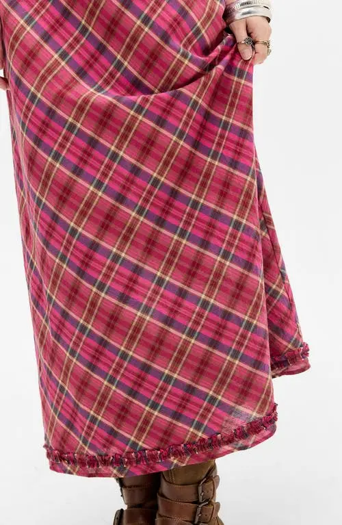 BDG URBAN OUTFITTERS Rita Plaid Halter Midi Dress