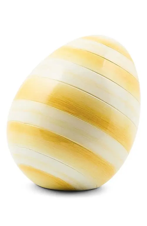 MACKENZIE-CHILDS Sunshine Stripe Mini Egg - Yellow