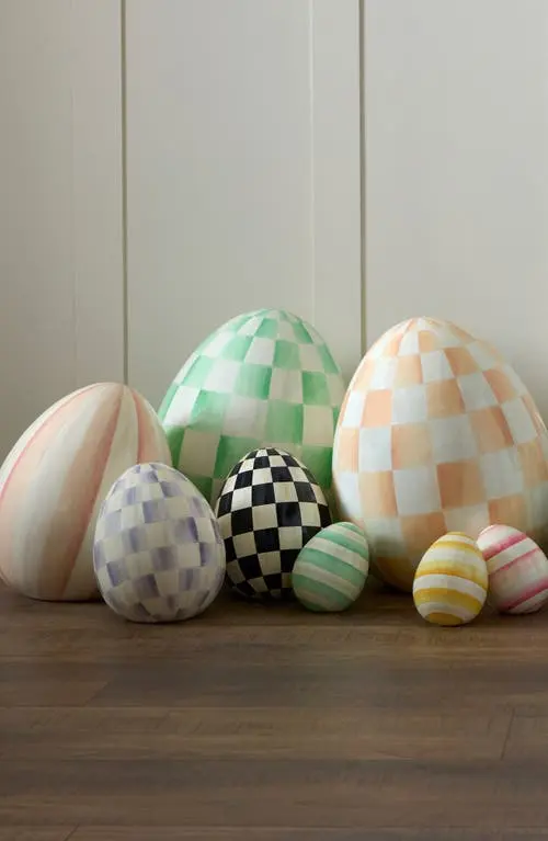 MACKENZIE-CHILDS Mint Check Large Egg