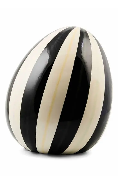MACKENZIE-CHILDS Courtly Stripe Medium Egg - Black