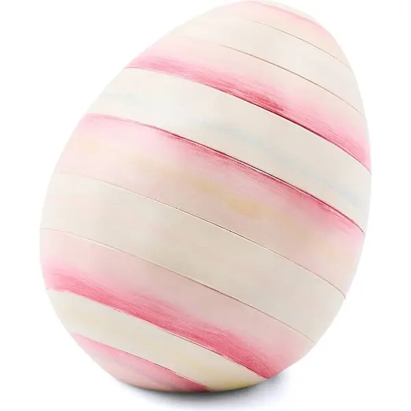 MACKENZIE-CHILDS Bubblegum Stripe Mini Egg - Pink
