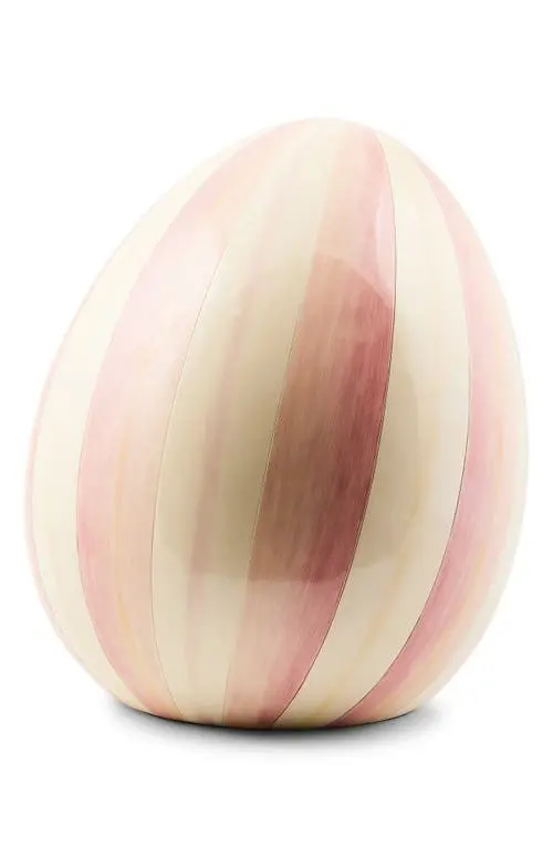MACKENZIE-CHILDS Rosy Stripe Medium Egg - Pink
