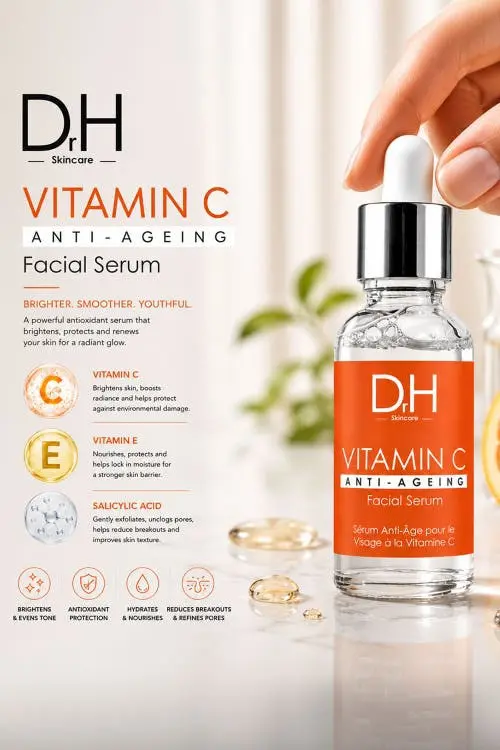 DR H Anti-ageing Vitamin C Facial Serum 30ml For Acne & Blemishes