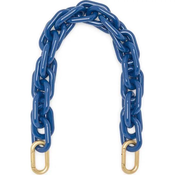Clare V. Resin Chain Link Shortie Strap - French Blue