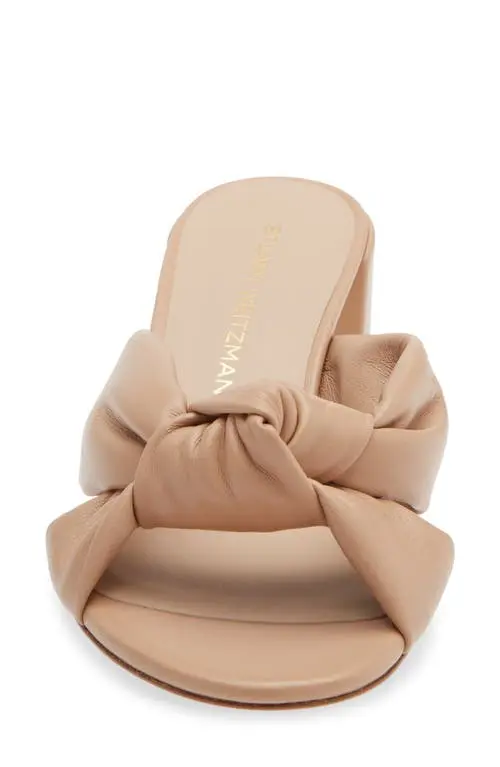 STUART WEITZMAN Soplaya Block Heel Slides - Adobe