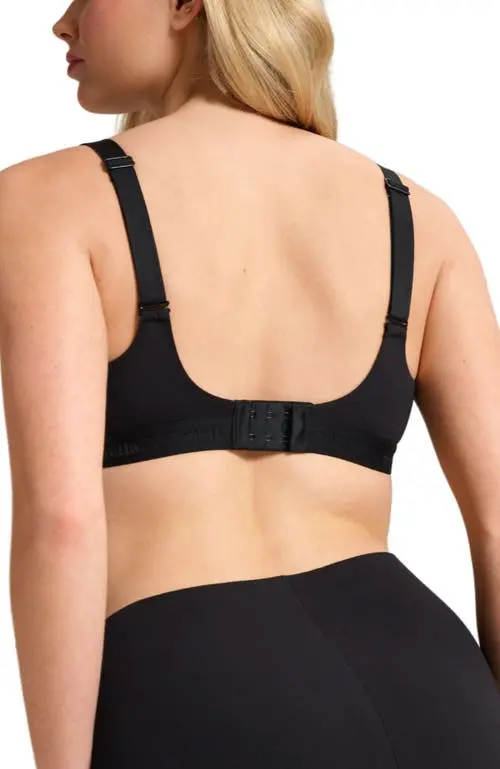 SIELLA Organic Cotton V-neck Bra - Black