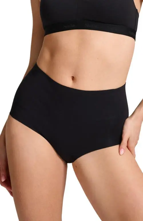 SIELLA Organic Cotton No-show High Waist Brief - Black