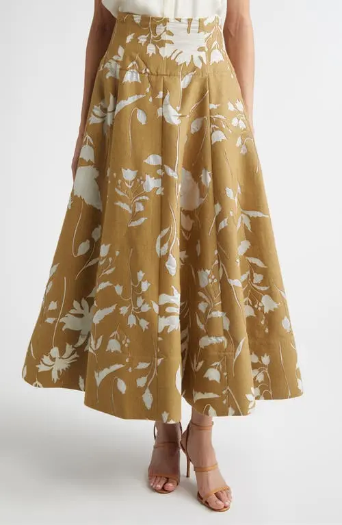 Lela Rose Floral Jacquard Full Skirt