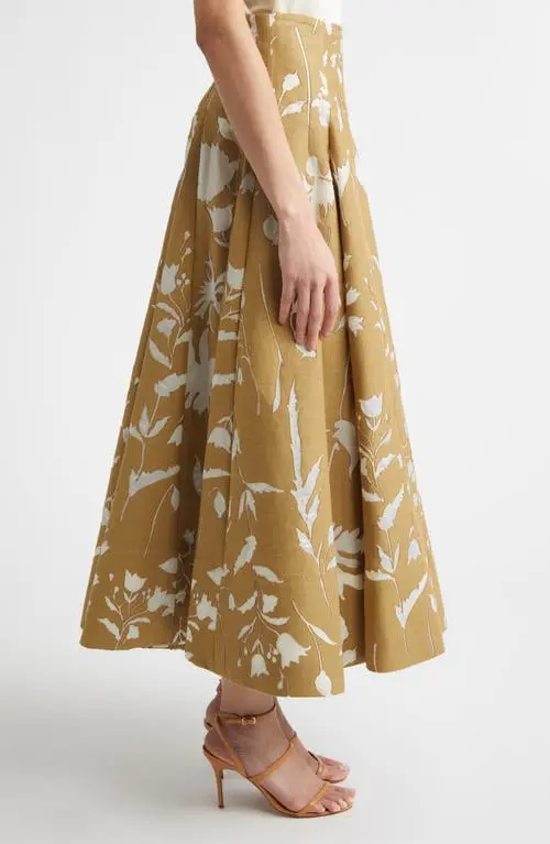 Lela Rose Floral Jacquard Full Skirt