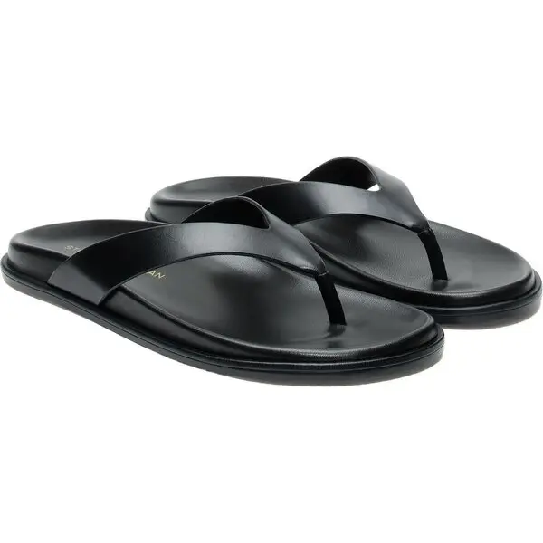 STUART WEITZMAN Leather Flip-flops - Black