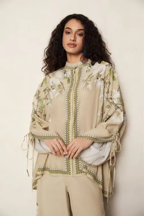 RAISHMA Hilda Biscuit Floral Print Shirt