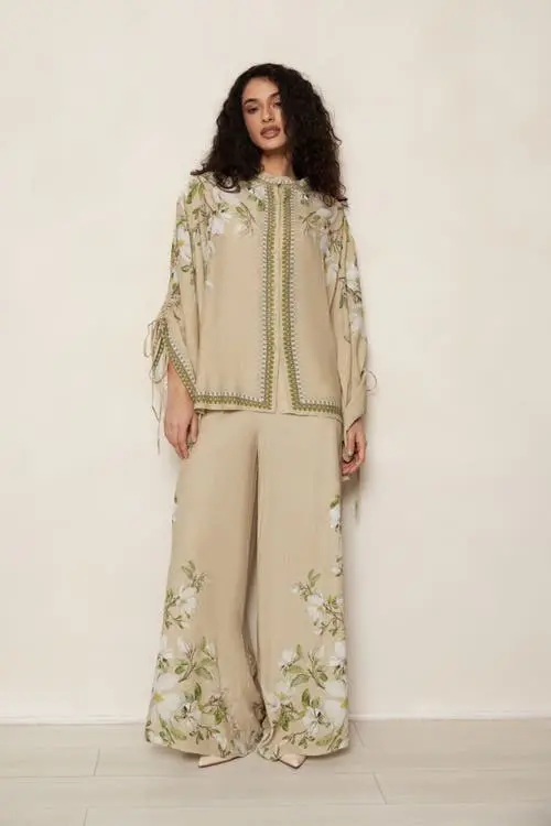 RAISHMA Hilda Biscuit Floral Print Shirt