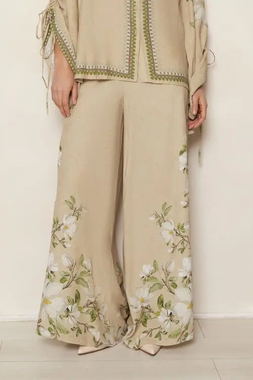 RAISHMA Hilda Biscuit Trousers - Brown
