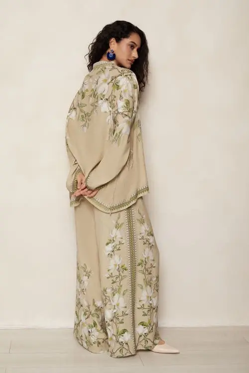 RAISHMA Hilda Floral Print Trousers