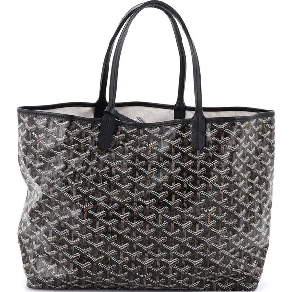 Goyard Saint Louis Pm Tote Printed Coated Canvas - Black