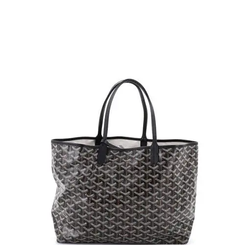 Goyard Saint Louis Pm Tote Printed Coated Canvas - Black