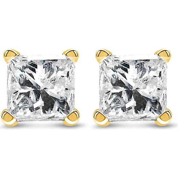 HAUS OF BRILLIANCE Ags Certified 14k 1/4 Cttw Diamond Solitaire Stud Earrings - Yellow Gold
