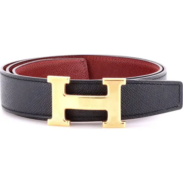 Hermès Constance Reversible Belt Leather Wide - Black