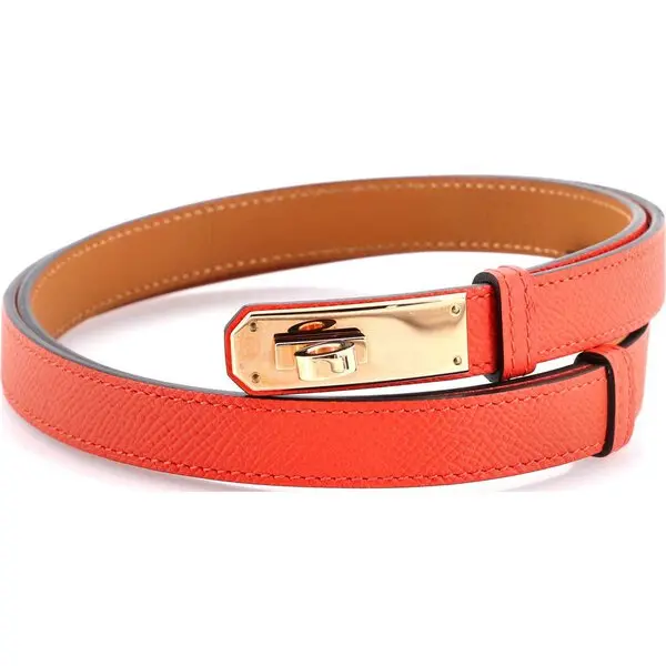 Hermès Kelly Belt Leather Thin - Red