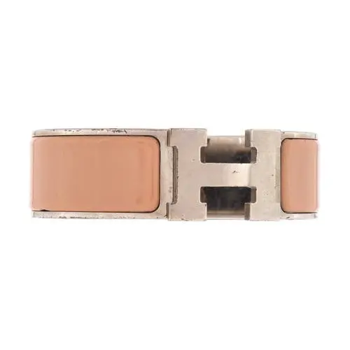 Hermès Clic H Enamel Wide Bracelet - Neutral