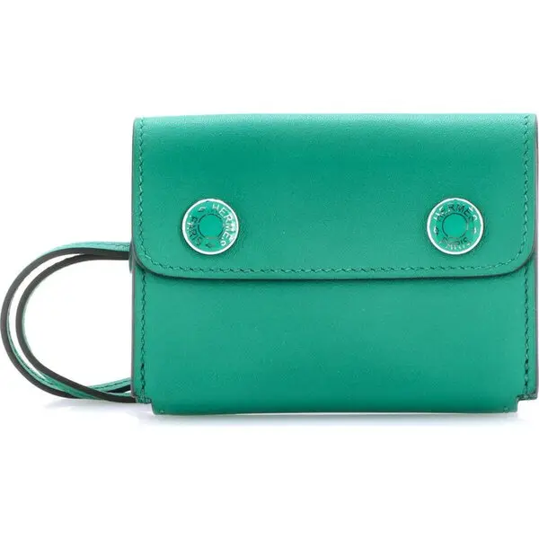 Hermès Hermesnap Card Holder Swift - Vert Vertigo
