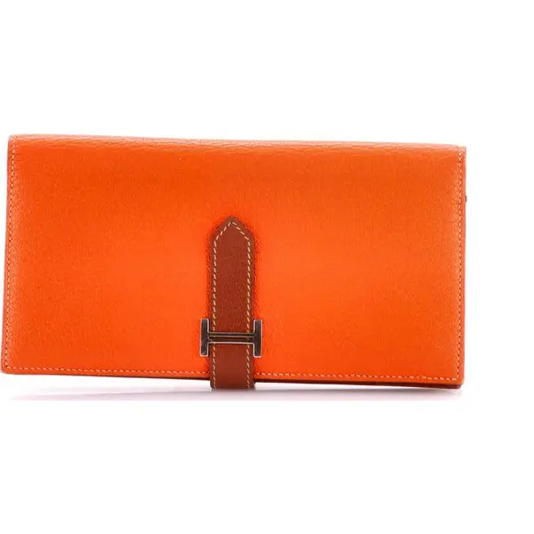Hermès Bearn Wallet Chevre Mysore Long - Feu