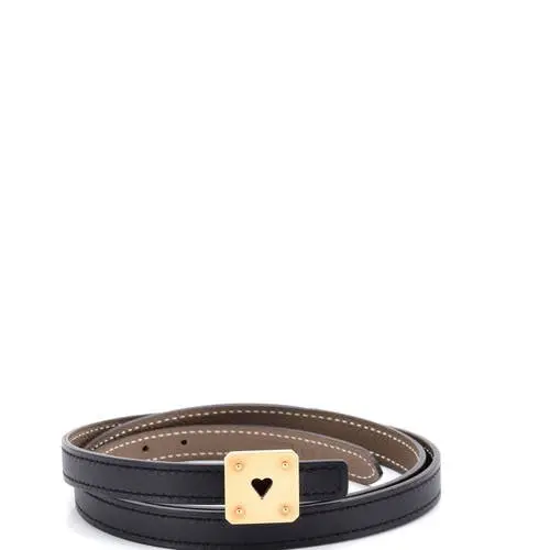 Hermès As De Coeur Reversible Belt - Etoupe