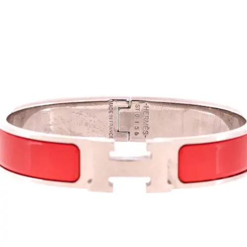 Hermès Clic H Bracelet Enamel Narrow - Pink