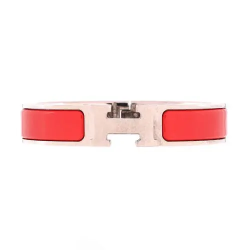 Hermès Clic H Bracelet Enamel Narrow - Pink