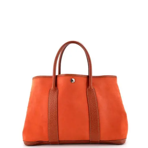 Hermès Garden Party 36 Tote Toile And Leather - Potiron