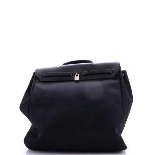 Hermès Herbag Toile And Leather Mm