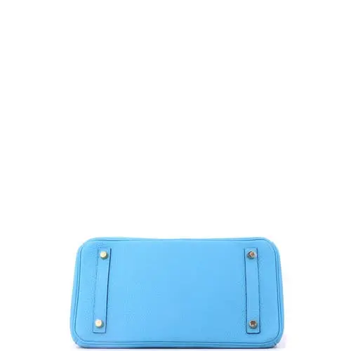 Hermès Birkin Handbag Togo With Gold Hardware 30 - Blue