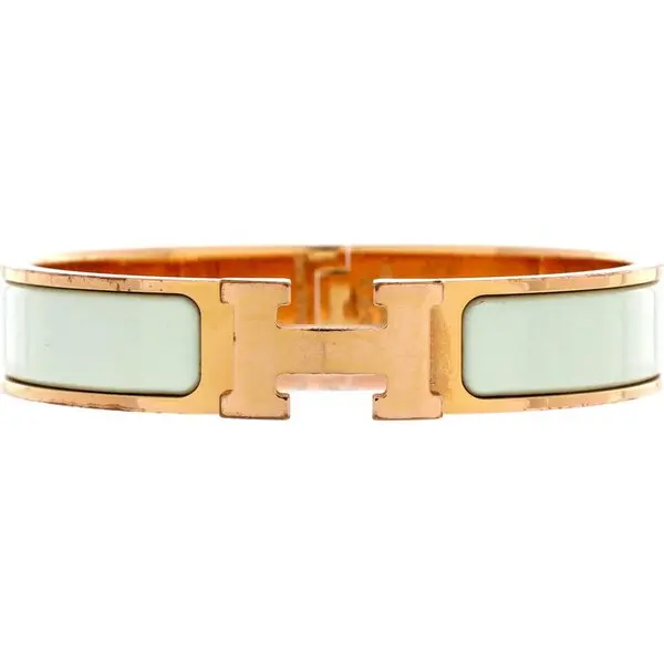 Hermès Clic H Bracelet Enamel Narrow - Green