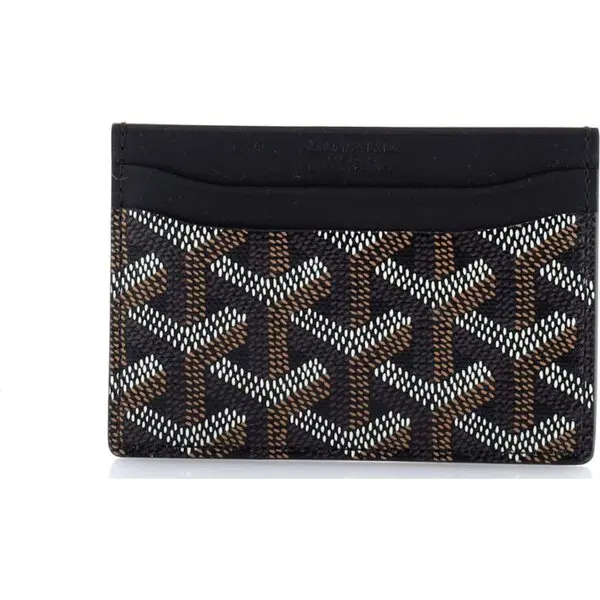 Goyard Saint Sulpice Card Holder Coated Canvas - Black