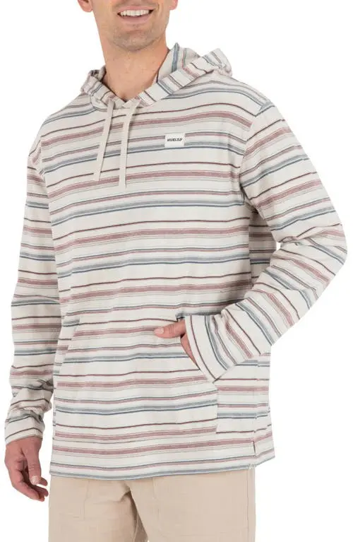 Hurley Striped Hooded Poncho - Bone