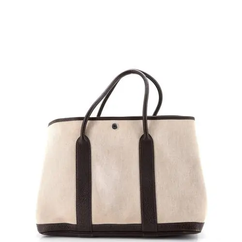 Hermès Garden Party 36 Tote Toile And Leather - Ebene
