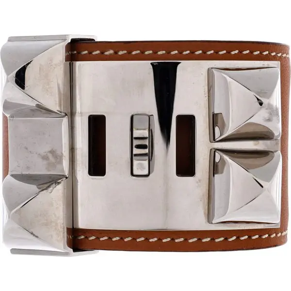Hermès Collier De Chien Leather Bracelet - Brown