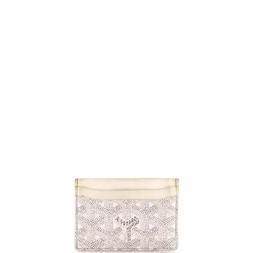 Goyard Saint Sulpice Card Holder Coated Canvas - White