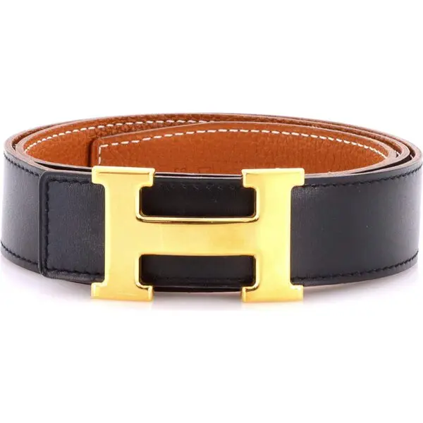 Hermès Constance Reversible Belt Leather Medium - Black