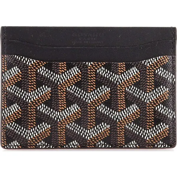 Goyard Saint Sulpice Card Holder Coated Canvas - Black