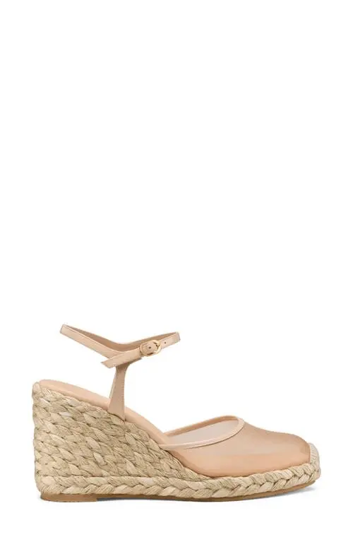 STUART WEITZMAN Espadrille Wedge - Barely Beige