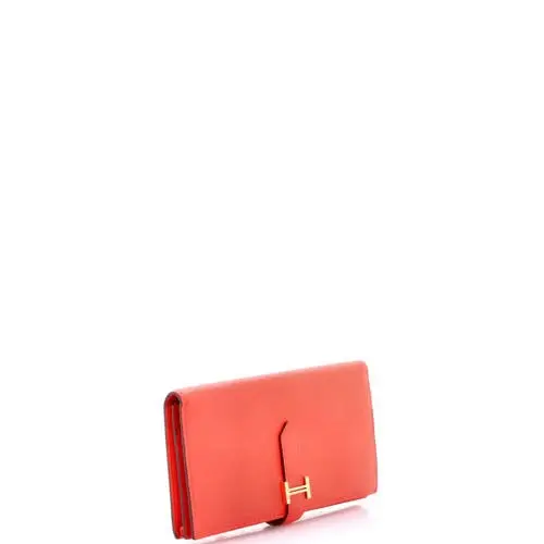Hermès Bearn Wallet Epsom Long - Red