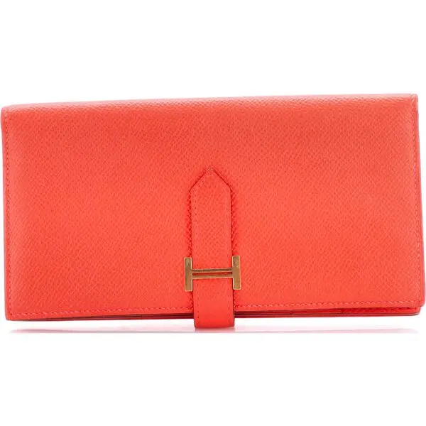 Hermès Bearn Wallet Epsom Long - Rouge Pivoine