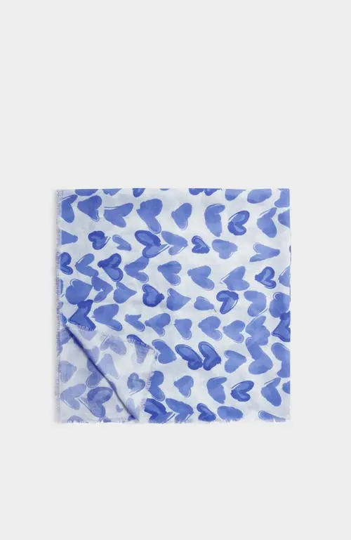 KATIE LOXTON Printed Scarf - Abstract Heart